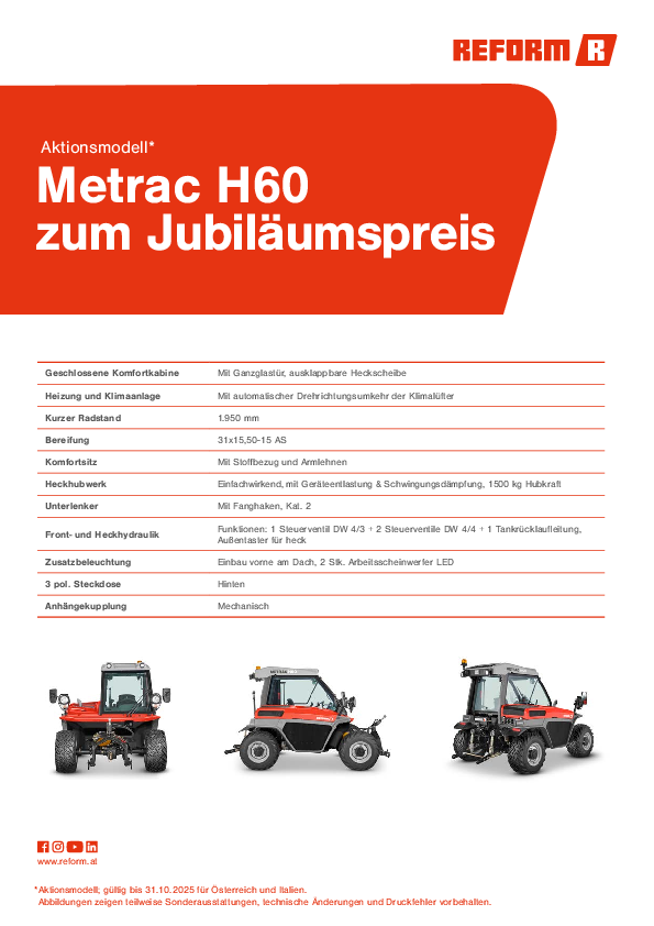 REFORM - Metrac H60 Aktionsmodell 2025